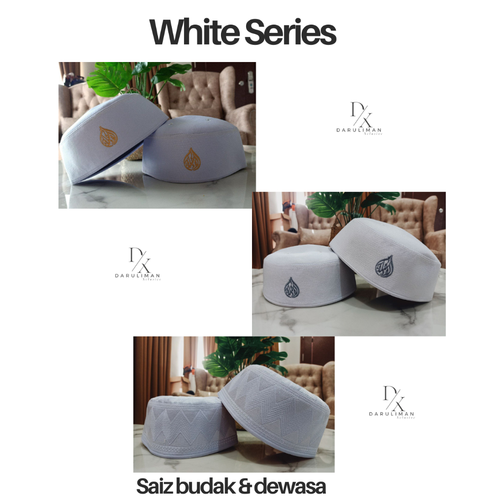 Kopiah Logo/Lace edisi Putih Tebal Tahan Lasak | Shopee Malaysia