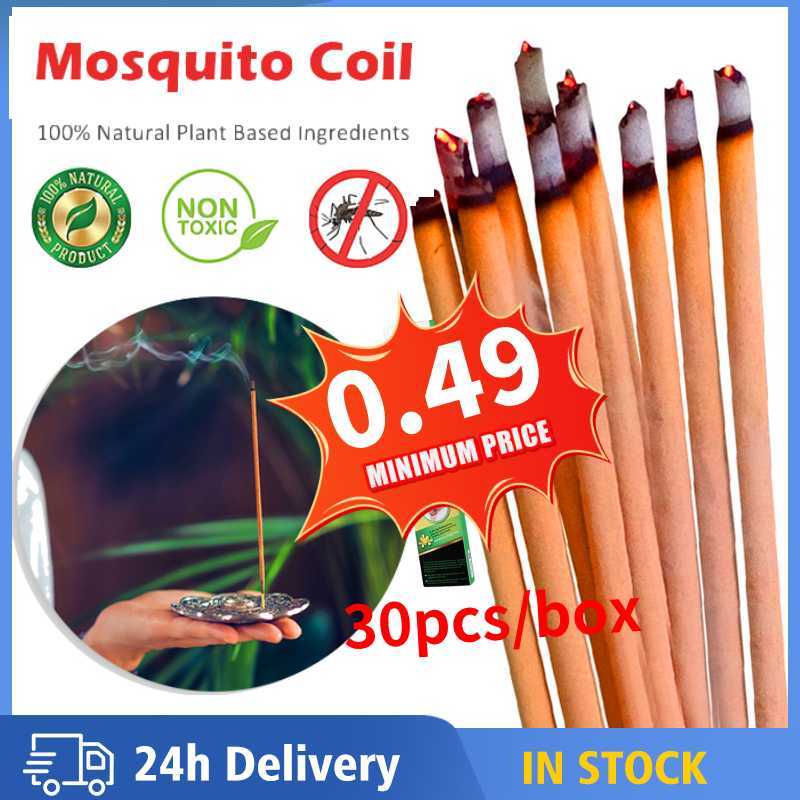 🔥30Pcs/Box Mosquito Stick Ubat Nyamuk Stick Long Strip Mosquito ...