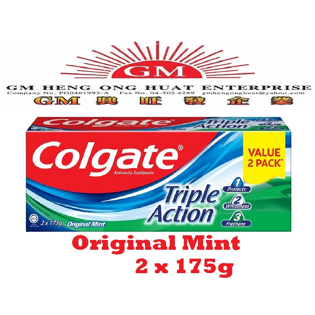Colgate Triple Action Toothpaste 2 x 175g | Shopee Malaysia