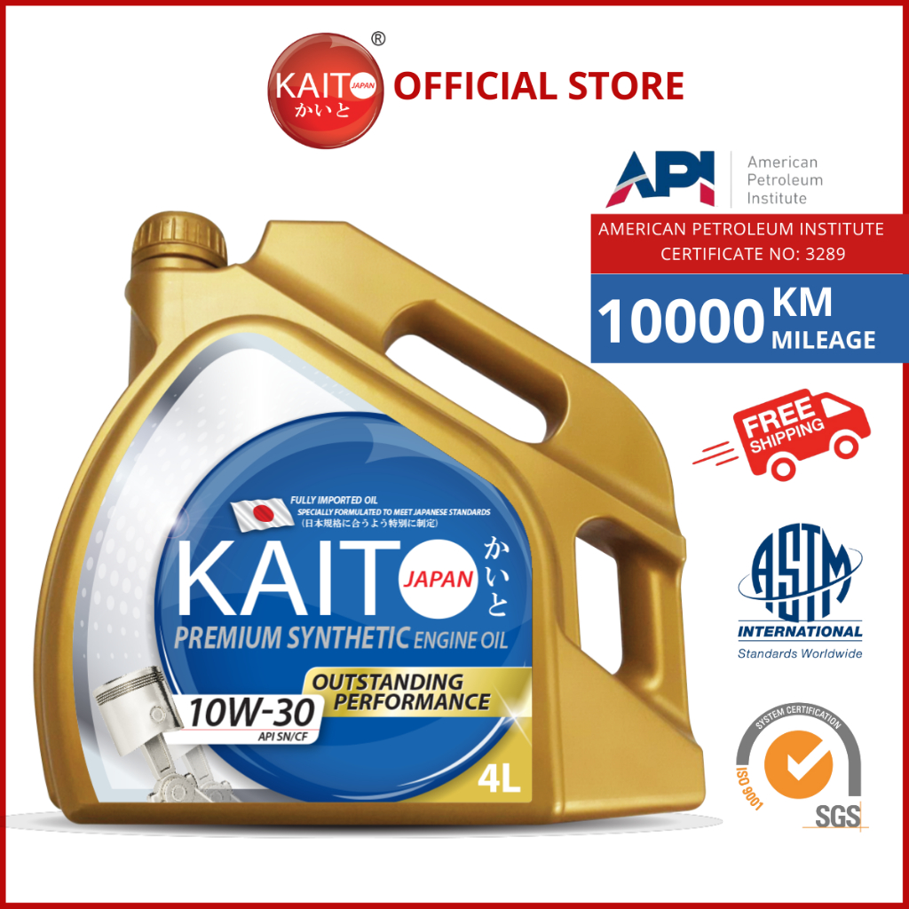Kaito Japan 10W30 Premium Synthetic Engine Oil 4 Liters Ship from ...