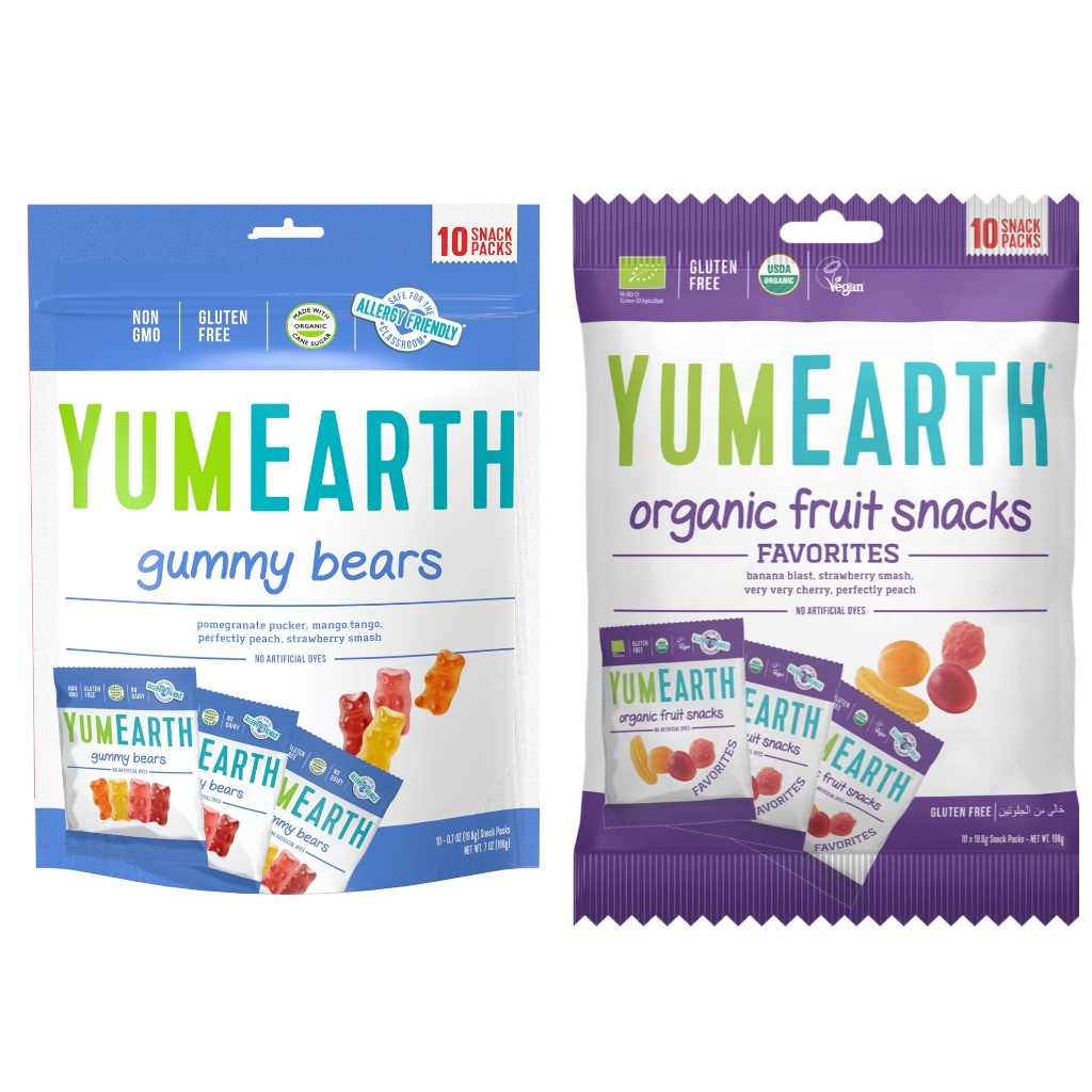 Yummy Earth Organic [ Fruit Snacks / Gummy Bears ] 10X19.8g | Shopee ...