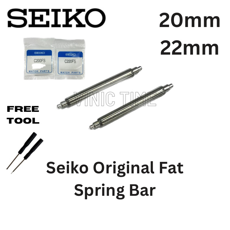 (Original) Seiko Diver Stainless Steel Fat Spring Bar 20mm C200FS/ 22mm ...