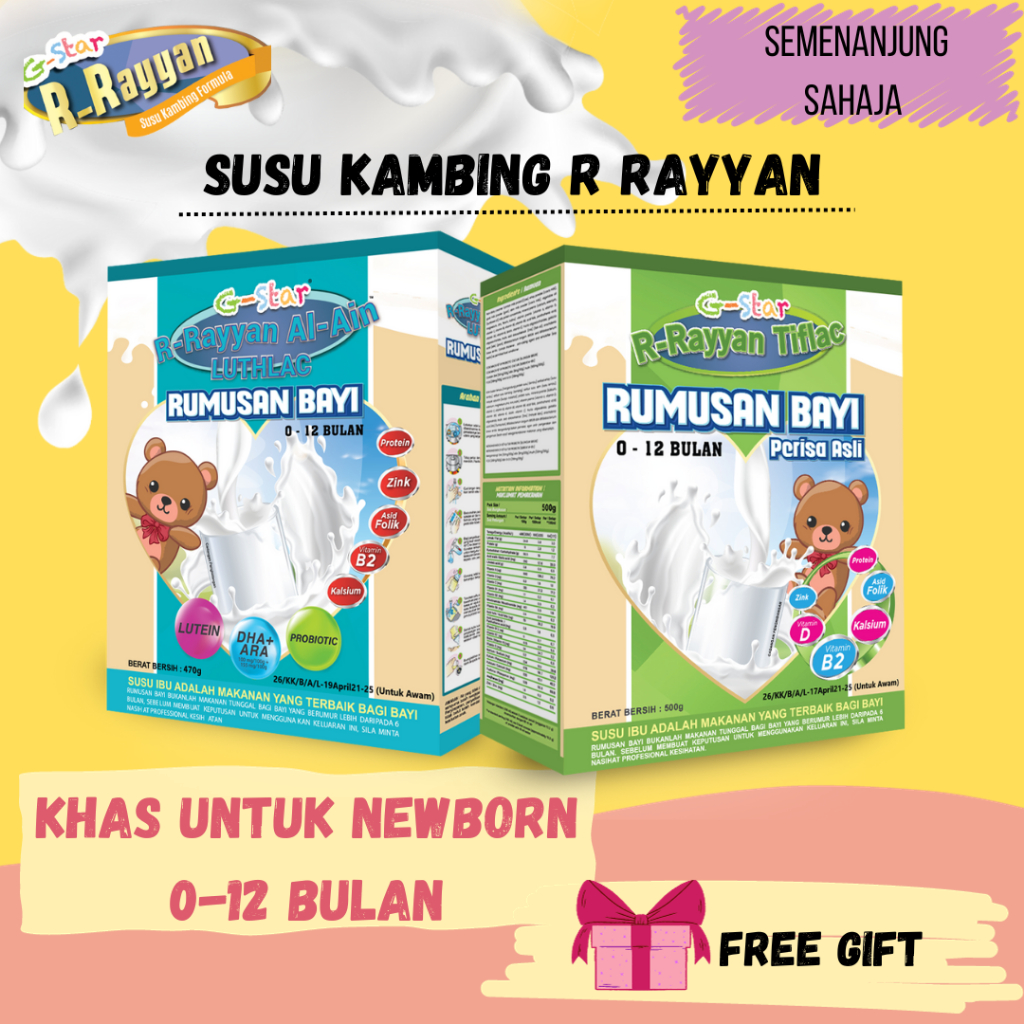 (SEMENANJUNG) [ORIGINAL] Susu Kambing R Rayyan bayi 0-12bulan | Shopee ...