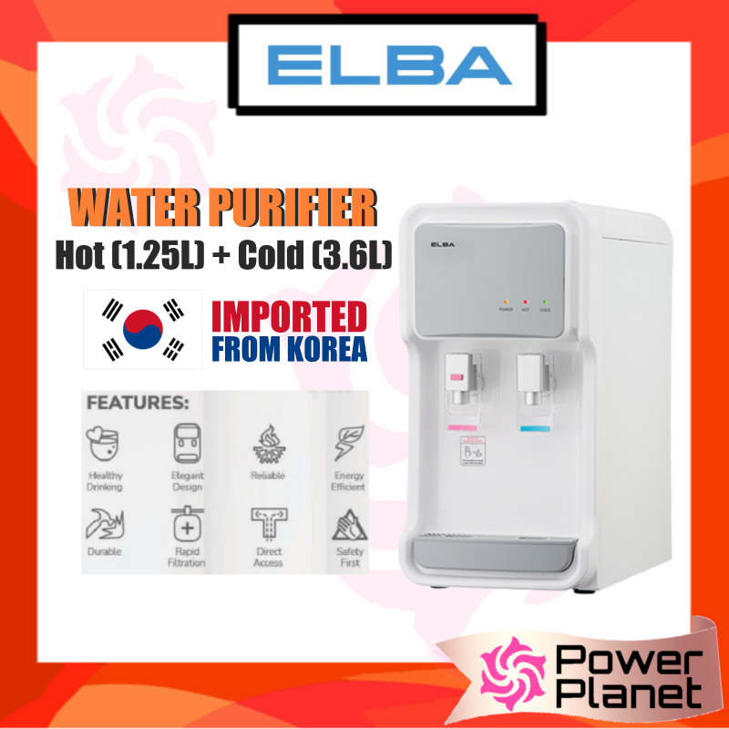 ELBA Water Purifier Mild Alkaline Water - White Hot (1.25L) + Cold (3 ...