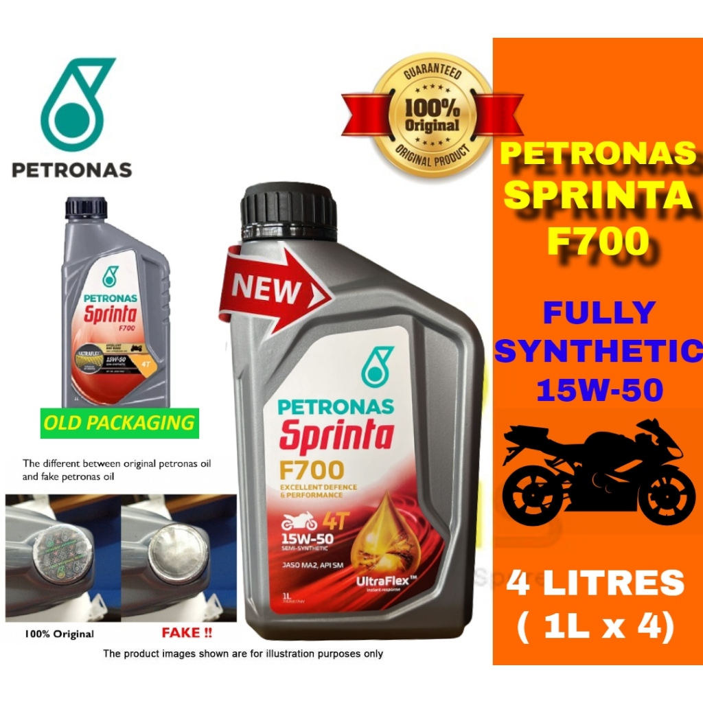 ORIGINAL 100% Petronas F700 4T 15w50 SN SEMI guaranteed original ...