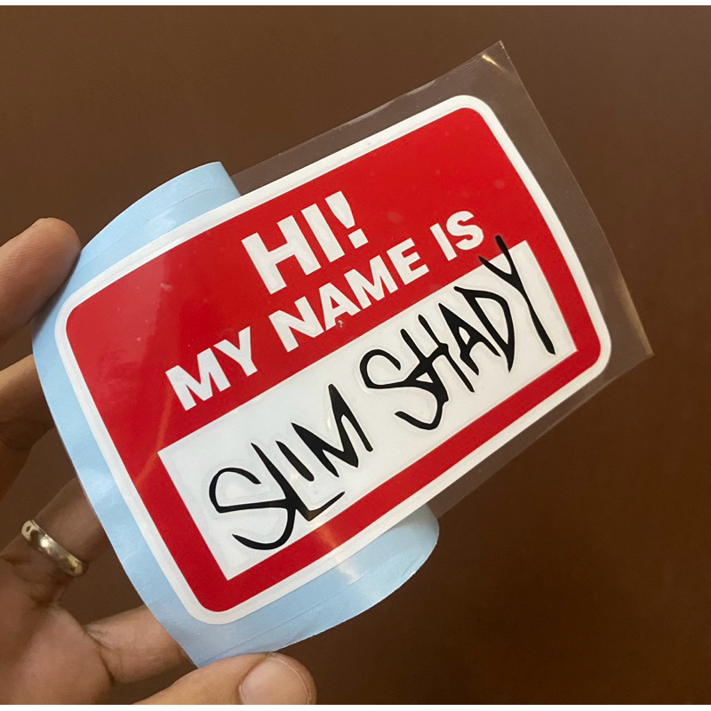 Eminem My Name is Slim Shady Car Motor Sticker waterproof | Shopee Malaysia
