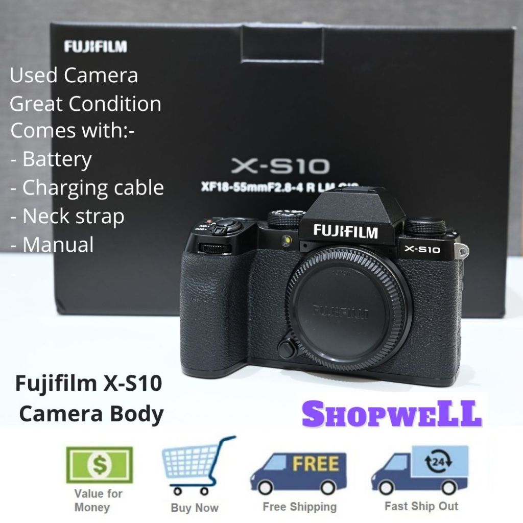 Used FUJIFILM X-S10 XS10 Mirrorless Digital Camera Body | Shopee Malaysia