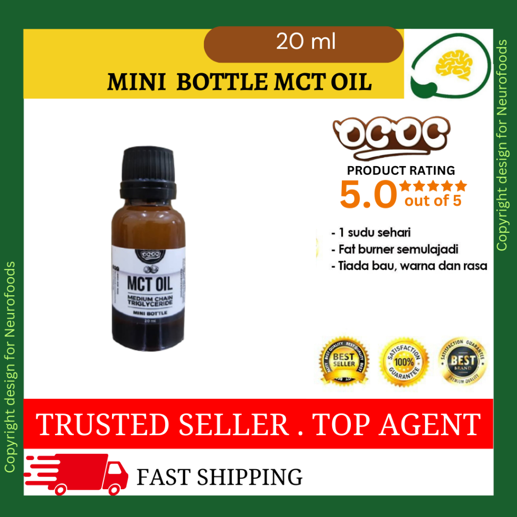OCOC Pure Mini MCT Oil Coconut Oil Unflavored Colorless Dr Rizal 20ml ...