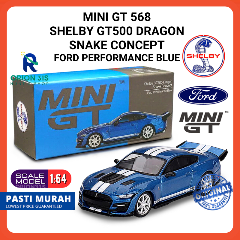 Mini GT Shelby GT500 Dragon Snake Concept Ford Performance Blue LHD 568 ...