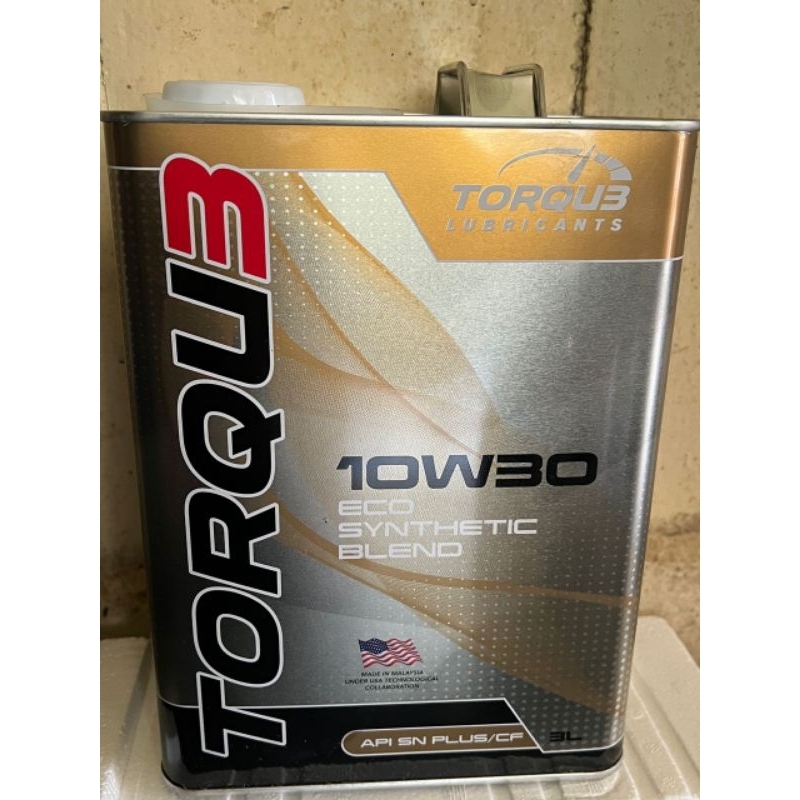 Torqu3 Lubricants 10w30 ECO synthetic blend 3L | Shopee Malaysia