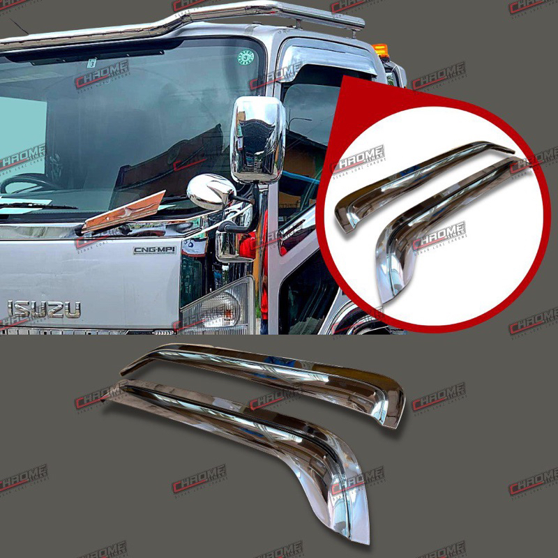 ISUZU NPR 150 PRO DOOR VISOR CHROME MODEL RECON (SIDE MIRROR DEPAN ...