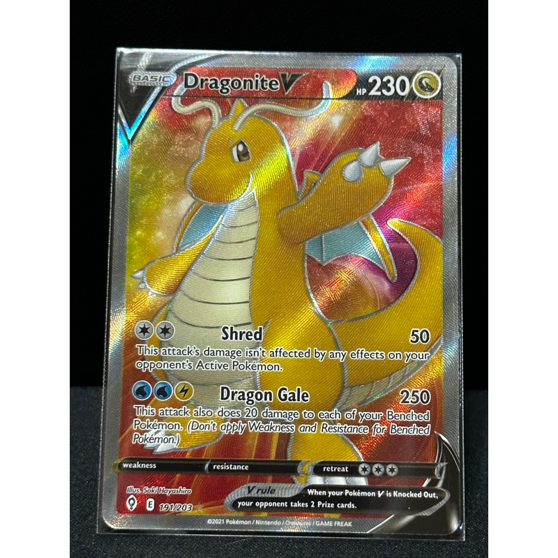 Pokemon Card Ptcg 191/203 Dragonite V | Shopee Malaysia