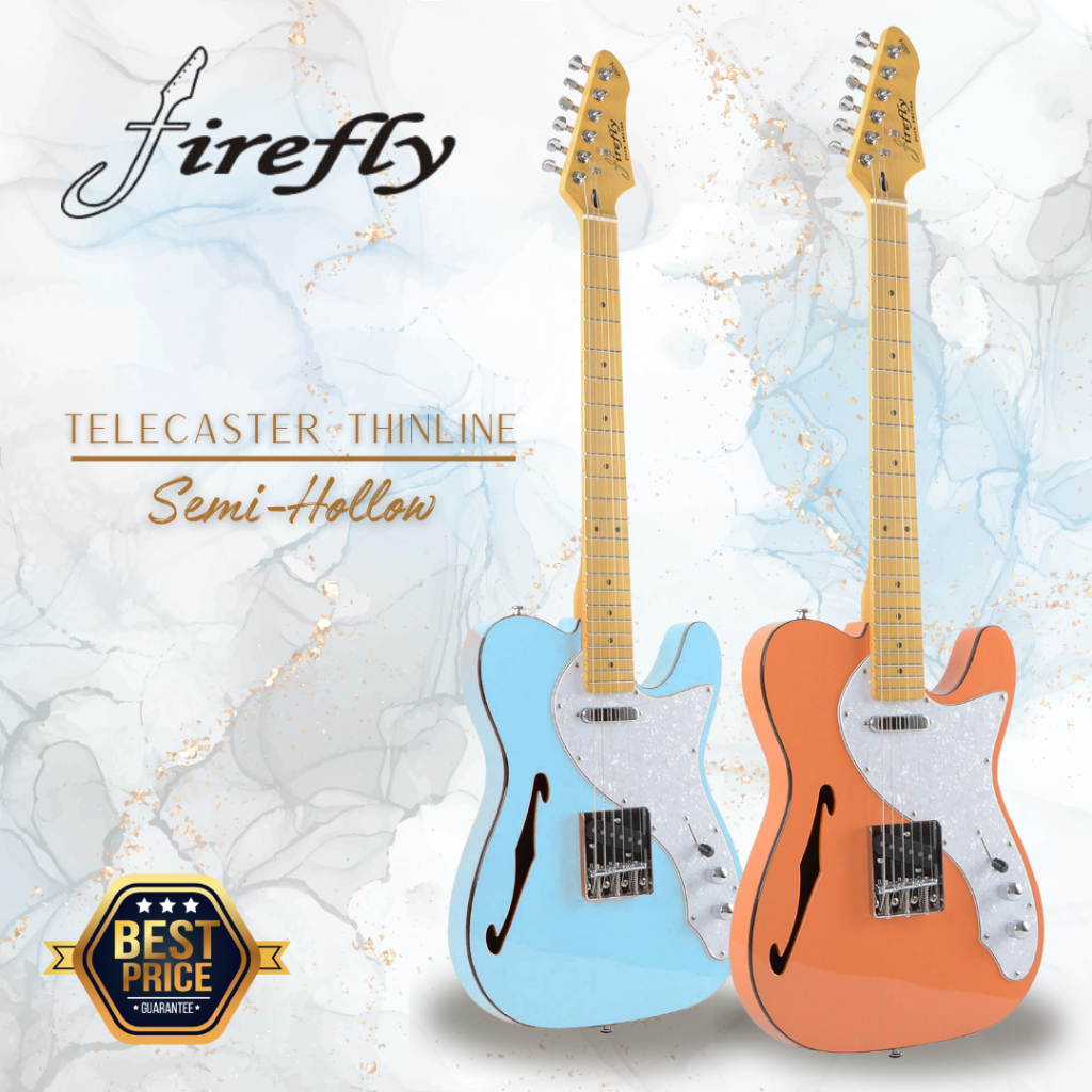 Firefly FFTH Thinline Telecaster Semi-Hollow Electric Guitar with bag ...