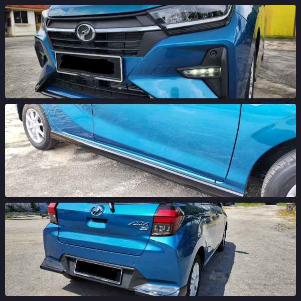 Perodua Axia 2nd Generation 2023 OEM Skirting Body Kit ABS Ready Stock ...