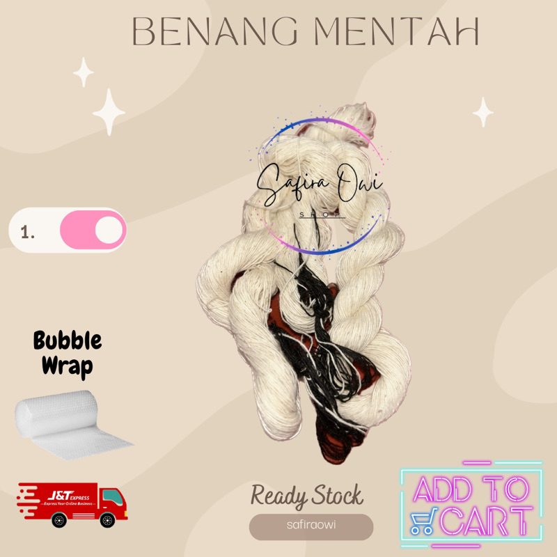 🔥 READY STOCK 🔥 BENANG MENTAH / BENANG KERAS / BENANG PELEPAS 🔥 ...