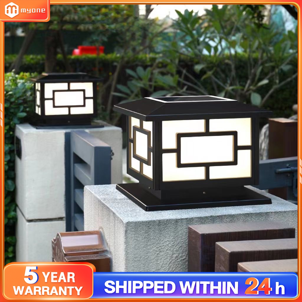 Lampu pagar solar Garden light Outdoor Waterproof 3-Colors Solar fence ...