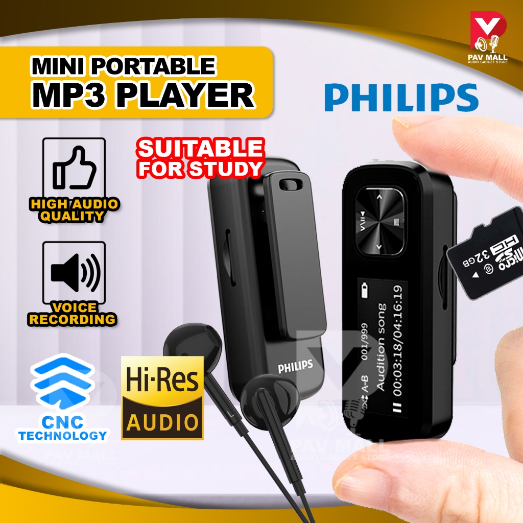 Philips MP3 Music Player SA1102 Sport Design Portable Mini Mp3 Audio ...