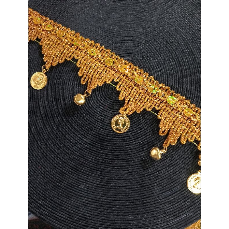 12578 Gold lace with Bell | Shopee Malaysia
