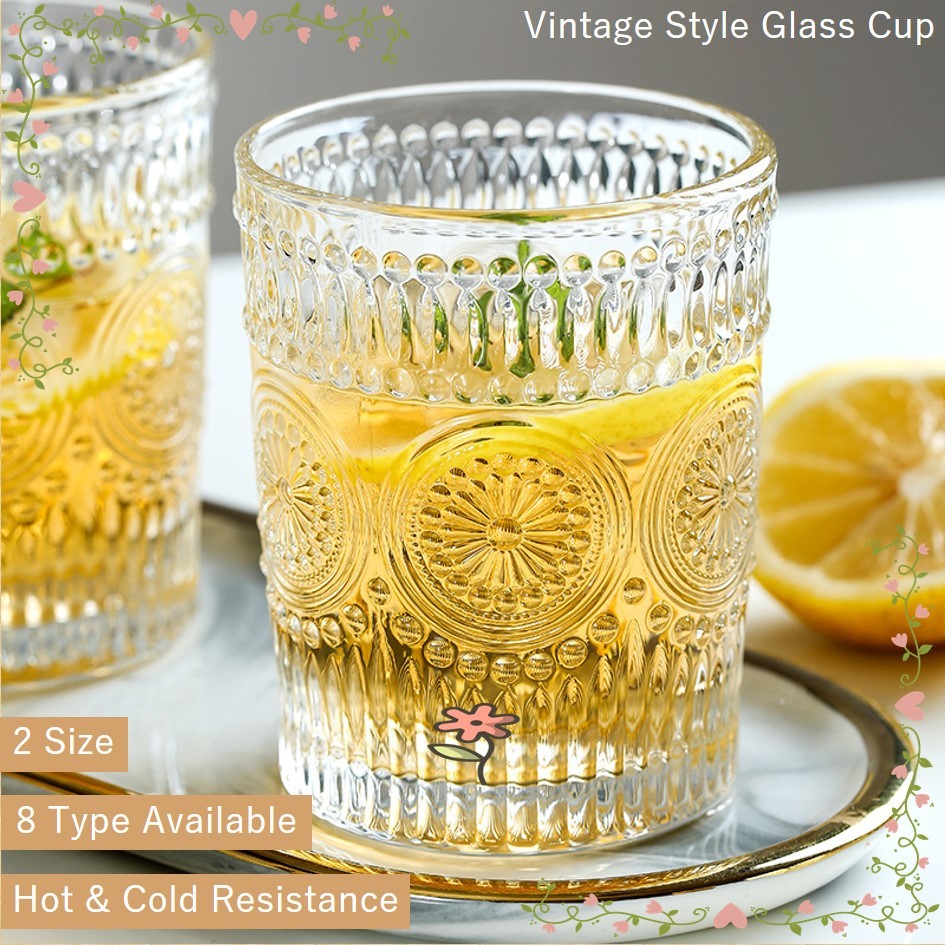 Ins Vintage Style Drink Glass Holder Coffee Cup Water Juice Drinking ...