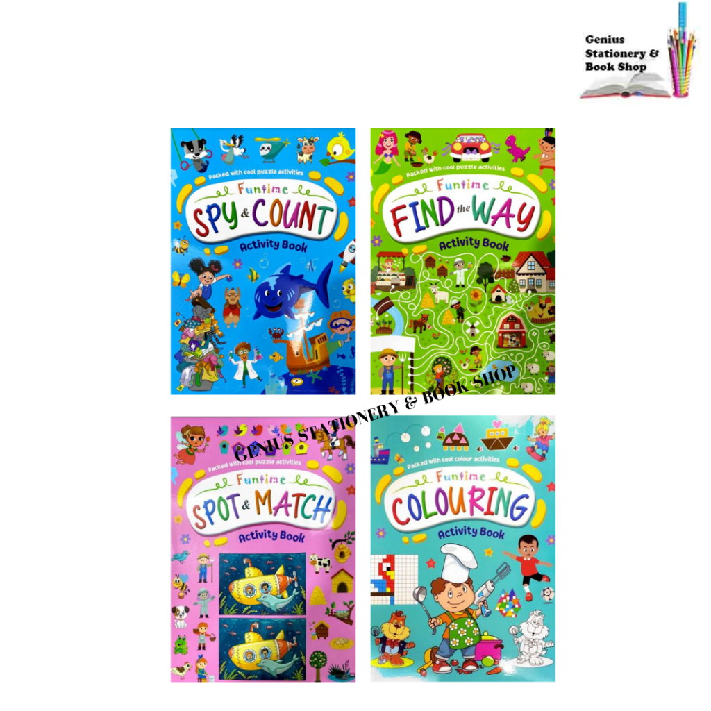 Fun Time Activity Book For Children Packed With Cool Puzzle Holiday ...