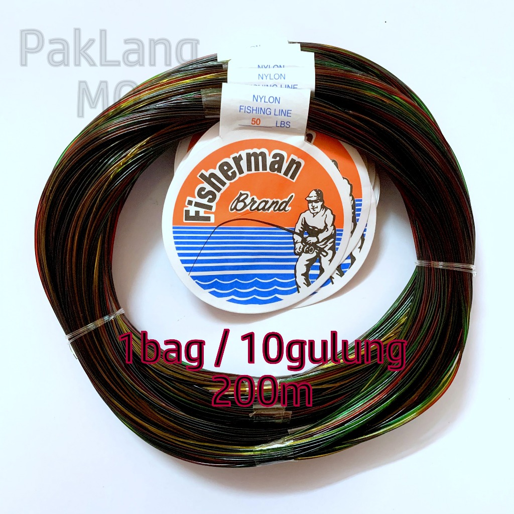 (10 Gulung) 200m TALI PERAMBUT PANCING WHITE & COLOURFULL BRAND ...