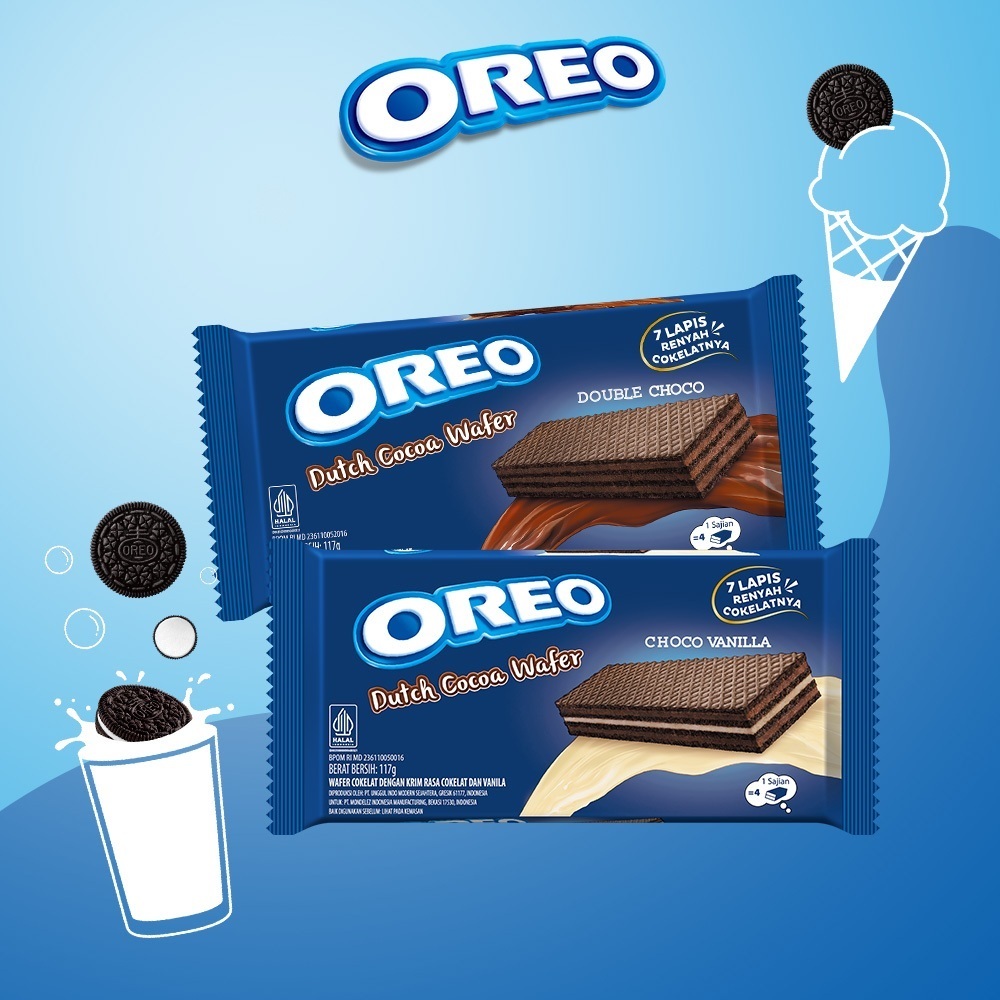 [BARU] OREO DUTCH COCOA WAFER (117G) RICH AROMA 7 LAYER CHOCOLATE ...
