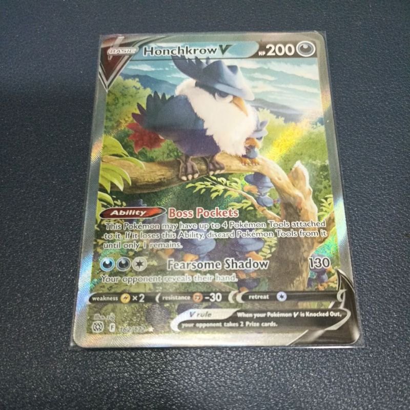 pokemon TCG Honchkrow V - 162/172 - Alternate Art Ultra Rare | Shopee ...