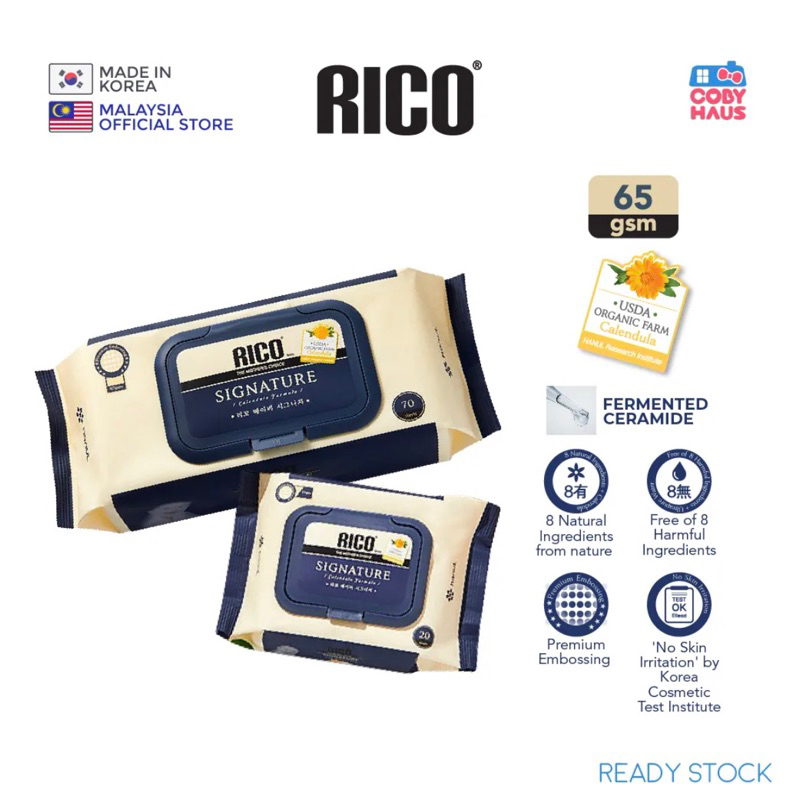 [Rico] Wet Wipes - Signature 65GSM 70s | Shopee Malaysia