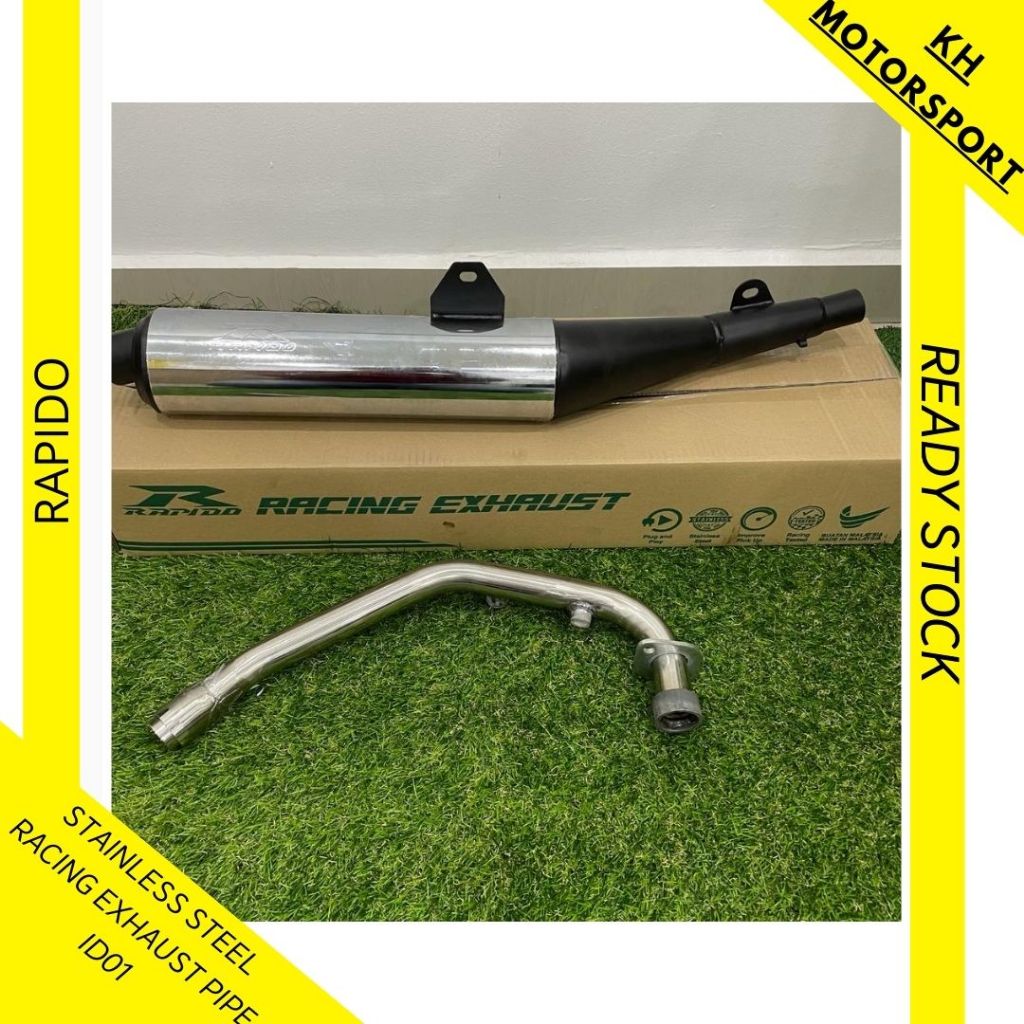 RAPIDO Stainless Steel Racing Exhaust Pipe ID01 (Ekzos Paip Tahan Karat ...