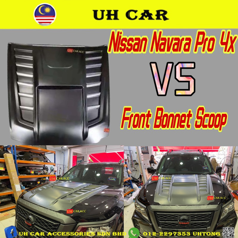 (V5) Nissan Navara Pro 4x Pro4x Front Bonnet Scoop Hood Cover Bonet ...