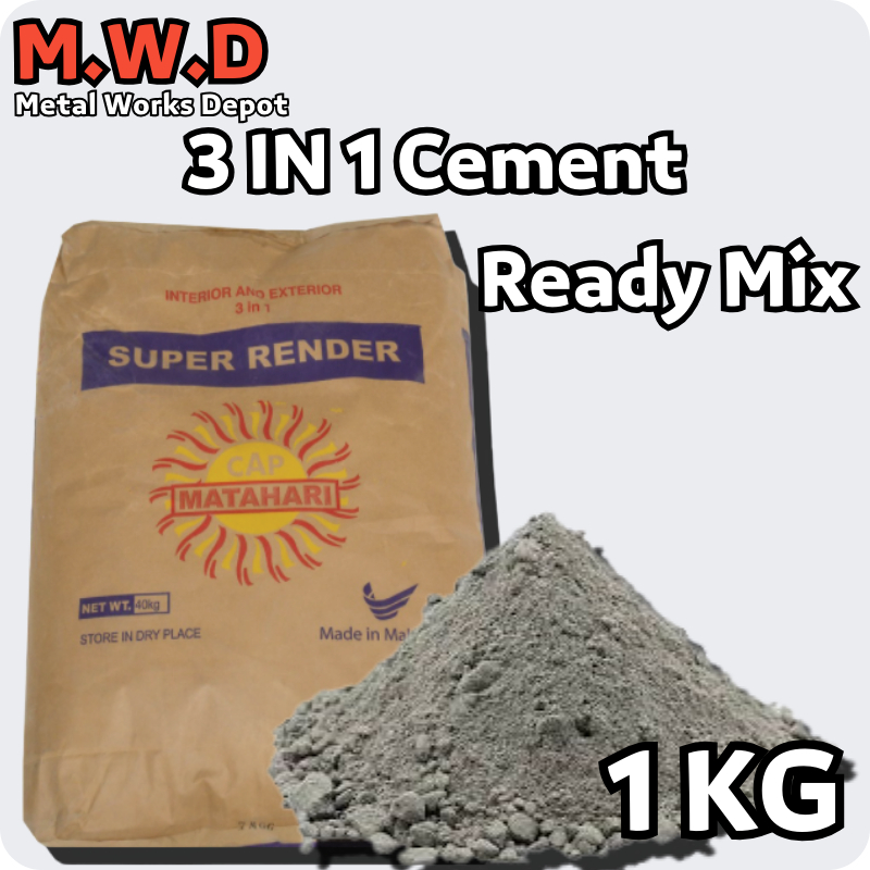 3 in 1 Cement Ready Mix Simen Sedia Campur Pre Mix Plaster 1KG | Shopee ...