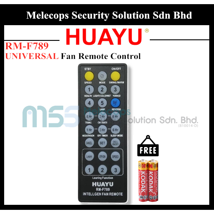 HUAYU All Brand In One Multi Replacement Universal Fan Remote Control (RM-F789)) | Shopee Malaysia