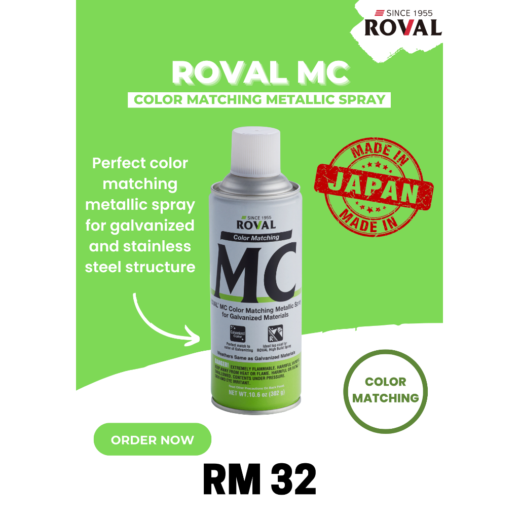 ROVAL MC COLOR MATCHING METALLLIC SPRAY 420ML | Shopee Malaysia