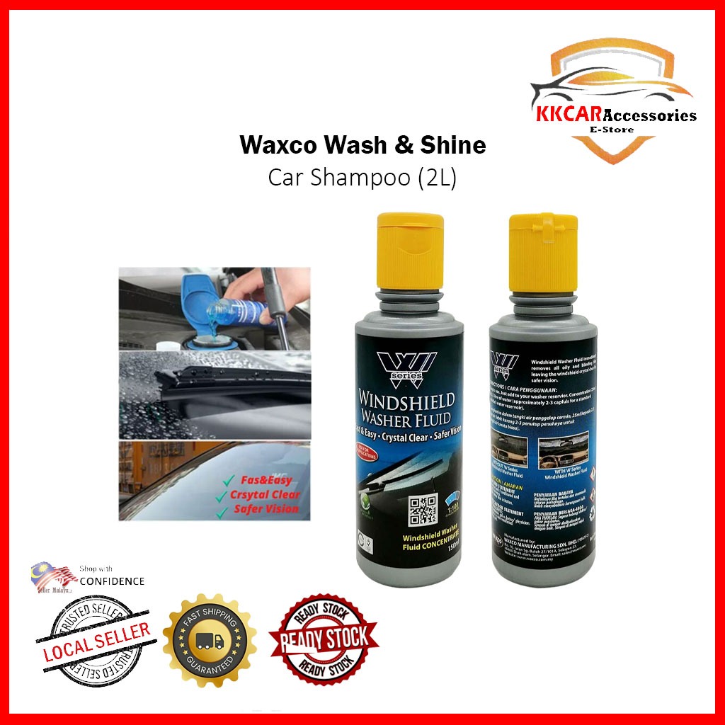 Waxco W SERIES Windshield Washer Fluid 150ml Car Wiper Tank Windscreen ...