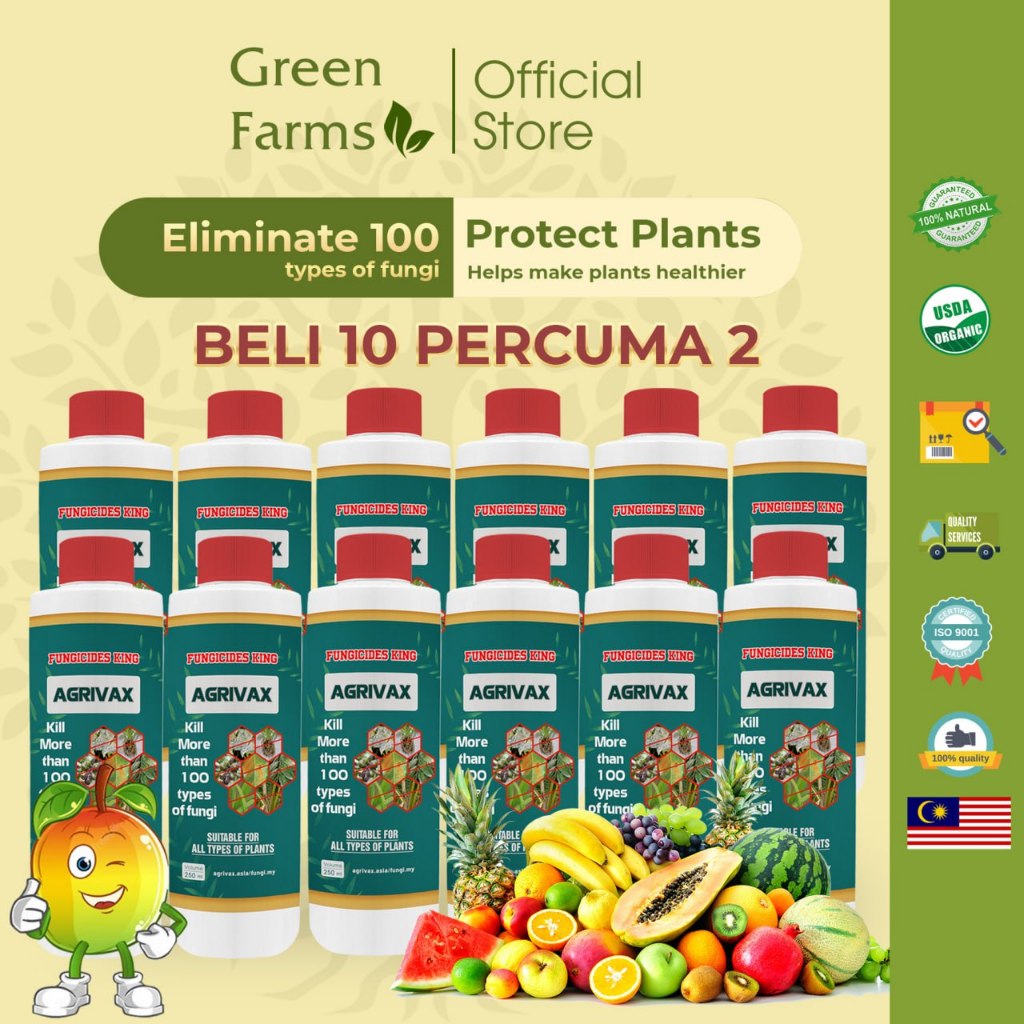 [Kombo 10 dapat 2] Fungicide, Antikulat Agrivax, tahan lebih daripada ...