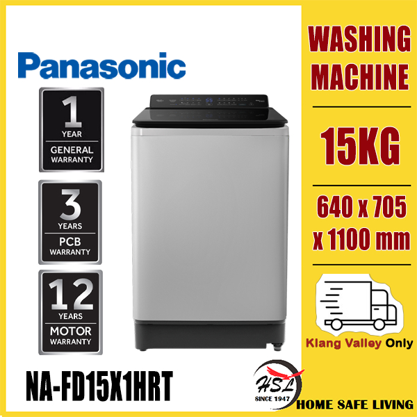 [DELIVERY @ KLANG VALLEY] Panasonic 15kg NA-FD15X1HRT / NA-FD15X1 Top Load Washing Machine ...