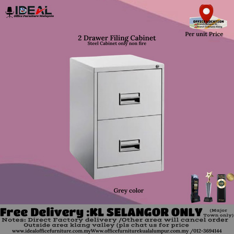 Filing Steel Cabinet with 2 Drawer Kabinet Berlaci dua Tingkat kabinet ...