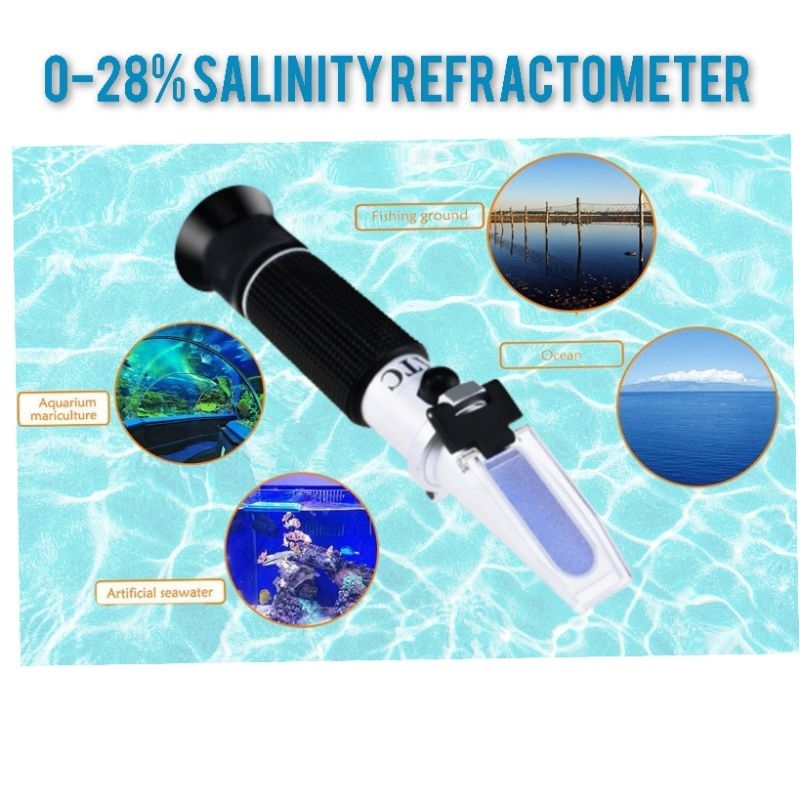 Refractometer ATC Portable Salinity Sodium Chloride (NaCl) Salt Level ...