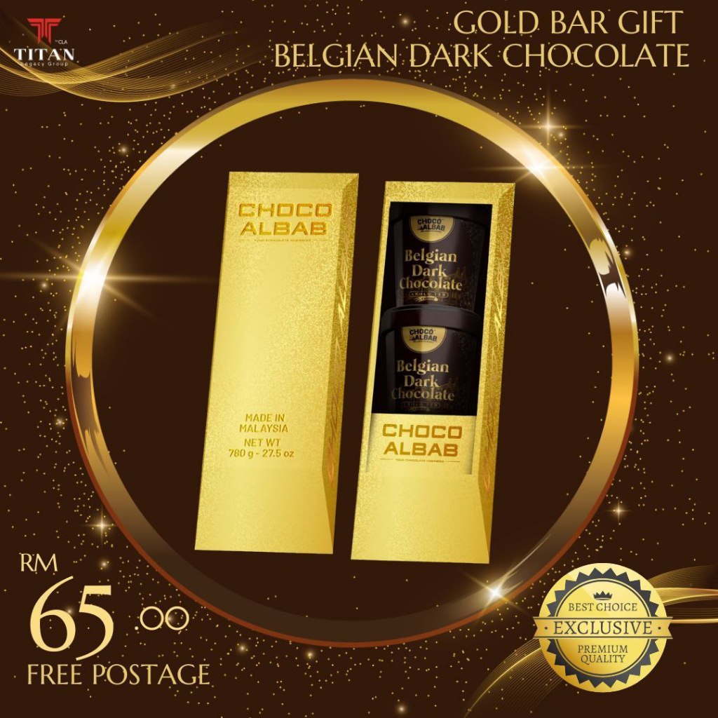 Exclusive Gold Bar Gift Belgian Dark Chocolate 2 Tub Choco Albab ...