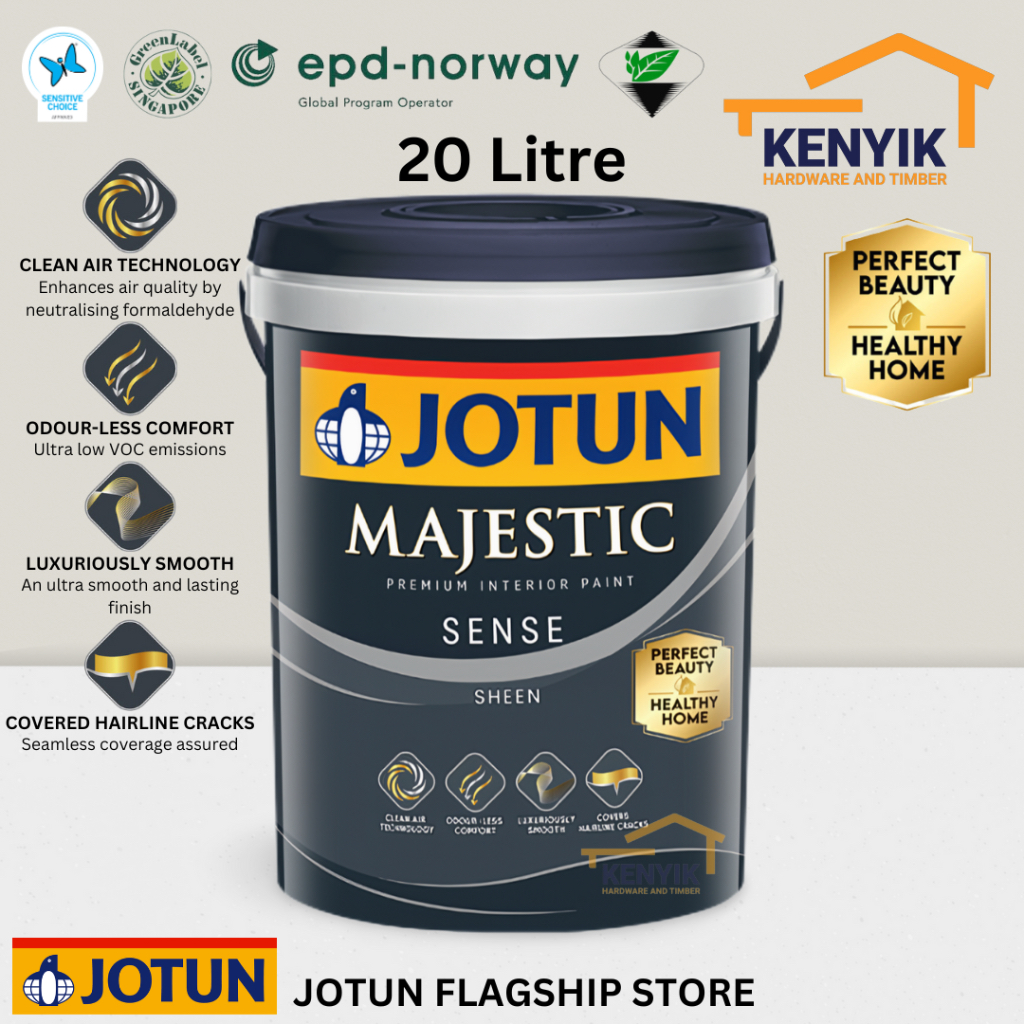 JOTUN 20L 0001 WHITE Majestic Sense (Interior Paint) | Shopee Malaysia