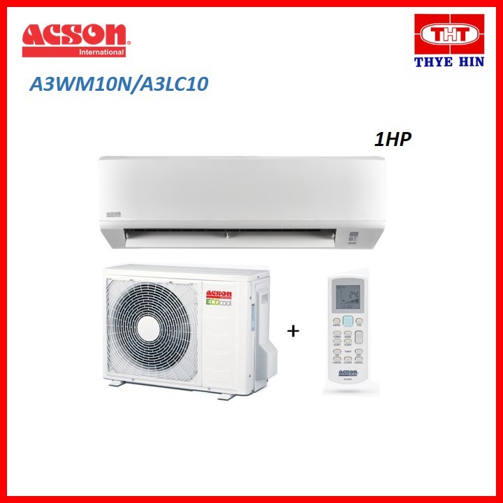 ACSON Avo Series Wall Mounted R32 Non Inverter A3WM10N/A3LC10F *INSTALL ...