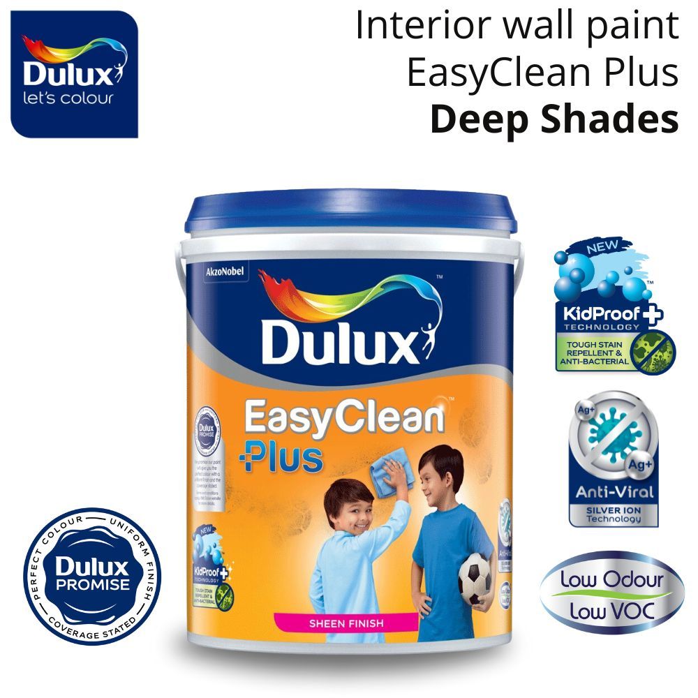 Dulux EasyClean Plus Anti-Viral Interior Wall Paint Sheen Finish - Deep ...