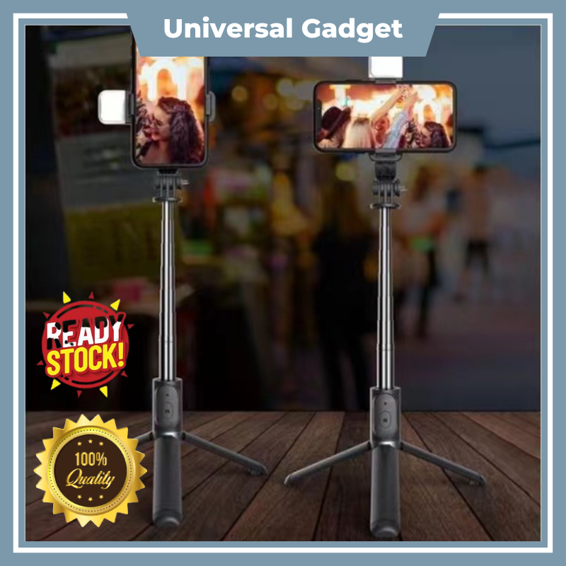 UNIVERSAL GADGET Selfie Stick N08S N09S with Remote Portable Tripod ...