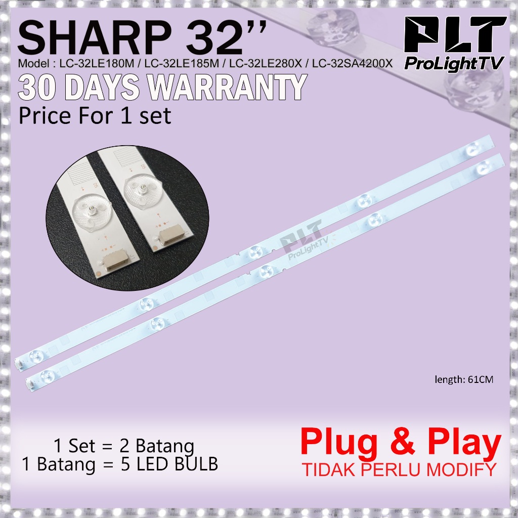 SHARP LC-32LE180M / LC-32LE185M / LC-32LE280X / LC-32SA4200X 32" LED TV ...