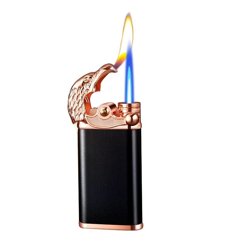 🔥Lighter Dual Flame-Eagle(Ordinary Flame-Jet Flame-Gas Refillable ...