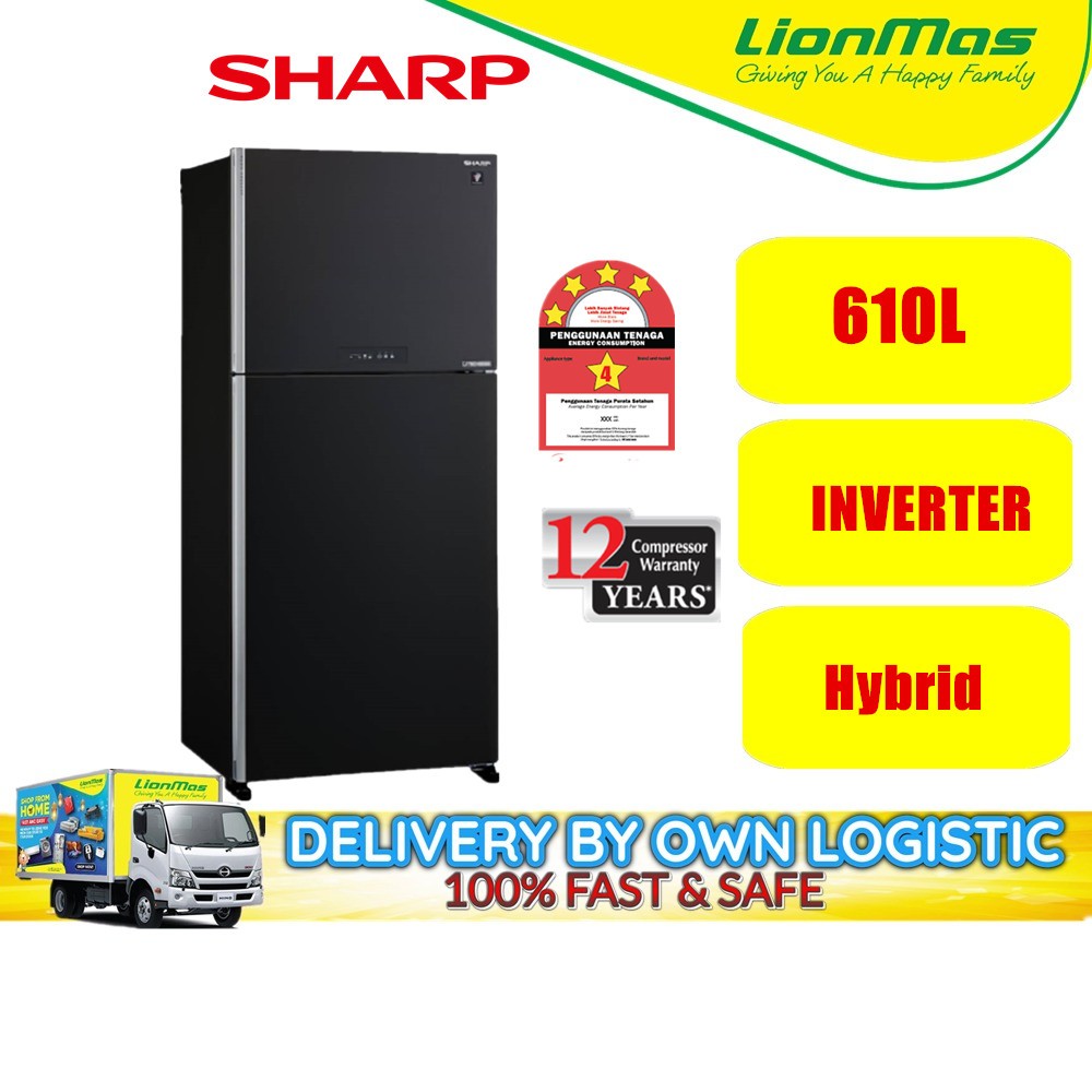 Sharp J-Tec Inverter Pelican Refrigerator (601L) SJ-P601MFMK | Shopee Malaysia
