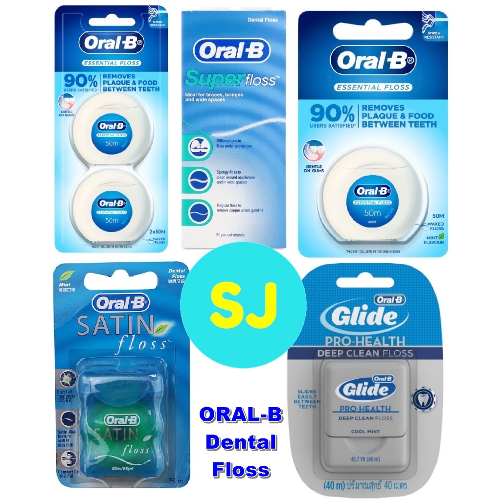 Oral B Glide/ Essential/ Satin Floss/ Pro Health Glide/ Super Floss ...