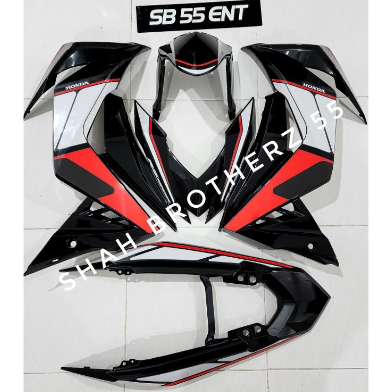 COVERSET RS150 V1/V2 HITAM MERAH 2023 CUSTOM RARE 🔥 | Shopee Malaysia