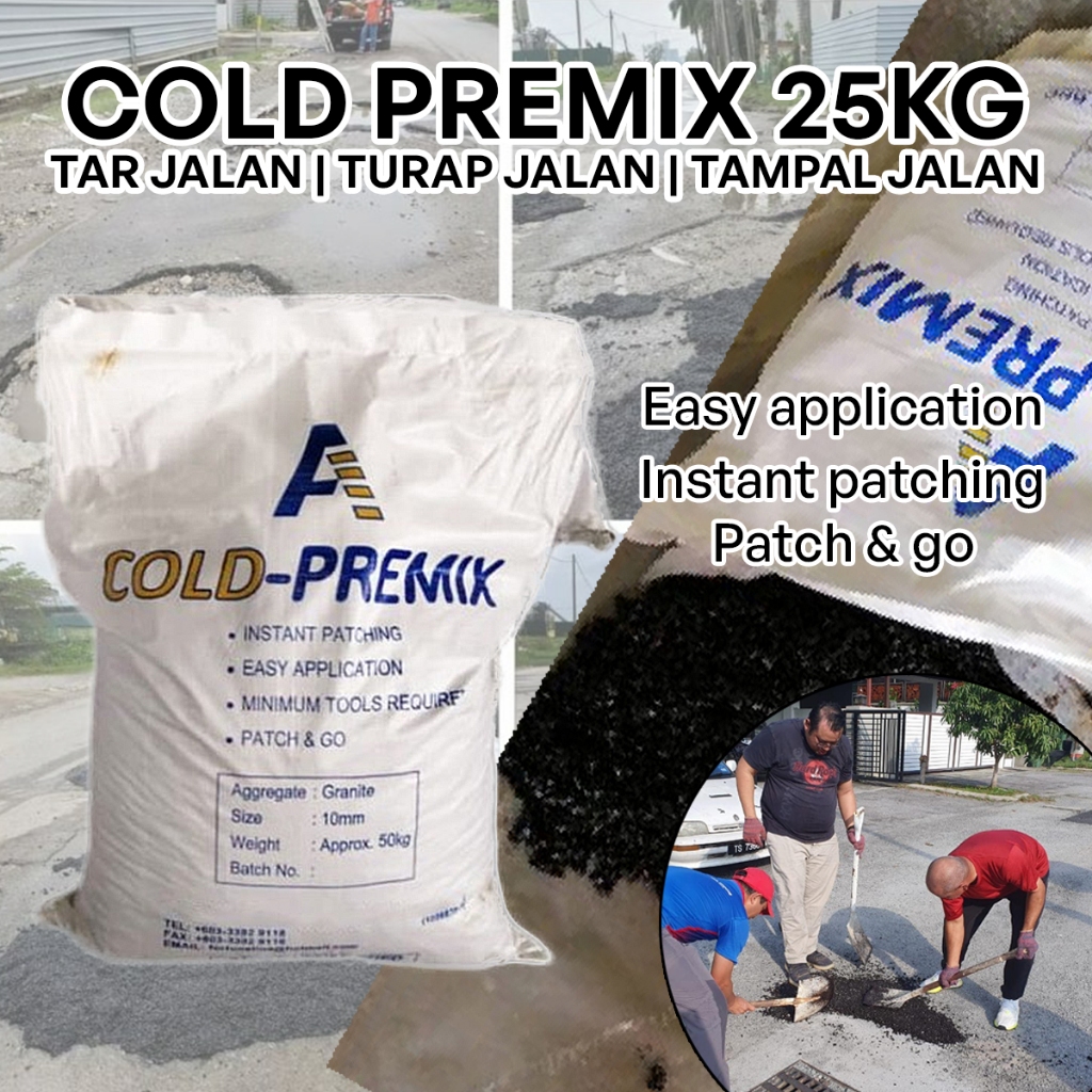A Cold Premix 25KG/BAG / All Weather Cold Premix 25KG/PAIL Turap Jalan ...