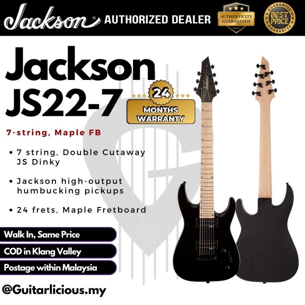 Jackson Special Edition Dinky JS22-7 DKA-M 7-String with Double ...